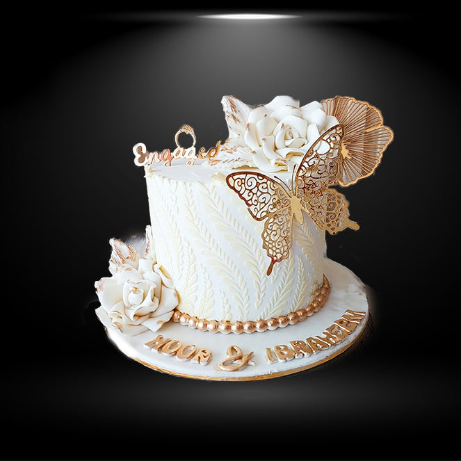 Stencil Art Engagement Cake – TCS Sentiments Express