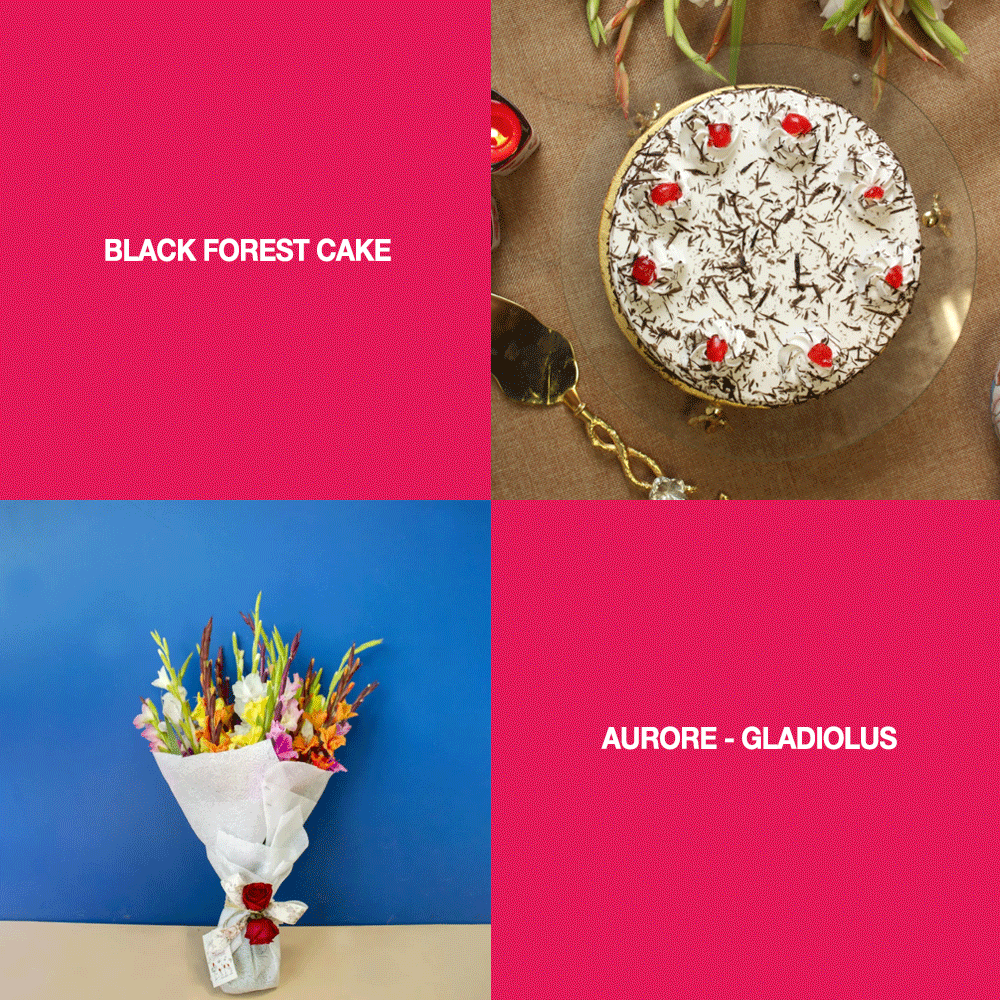 Aurore Combo - Glads of Assorted colors and Black Forest Cake – TCS ...